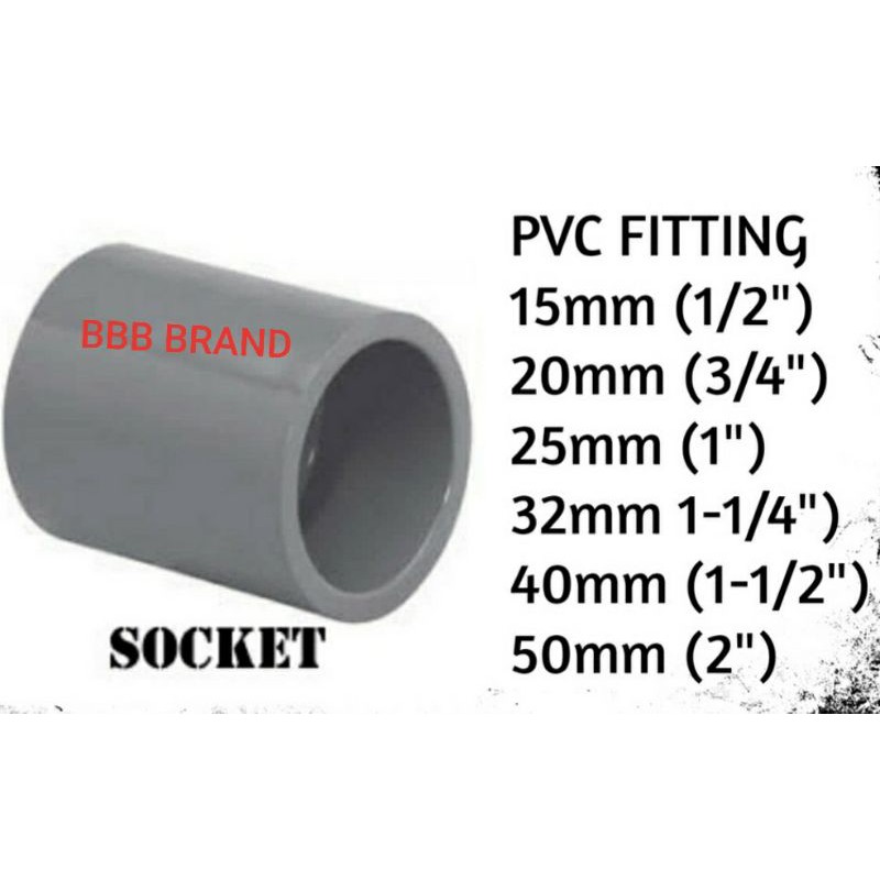 BBB BRAND PVC SOCKET / DOUBLE END SOCKET | Shopee Malaysia