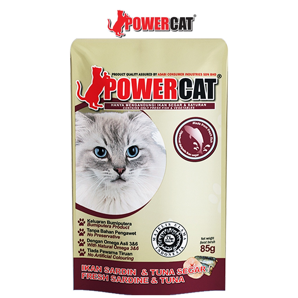 Powercat Fresh Ocean Sardin & Tuna (wet) 85g | Shopee Malaysia