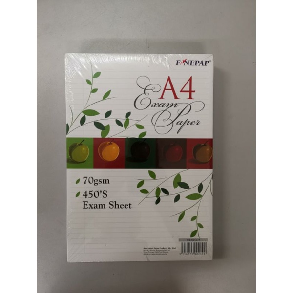 examination paper sheet A4 70gsm 450 helai per pack / ekonomi pack ...
