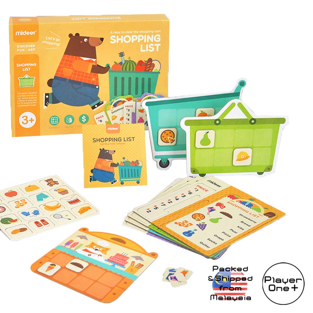 Shopping List Kids Mock Shopping Preschool Early Learning Montessori ...