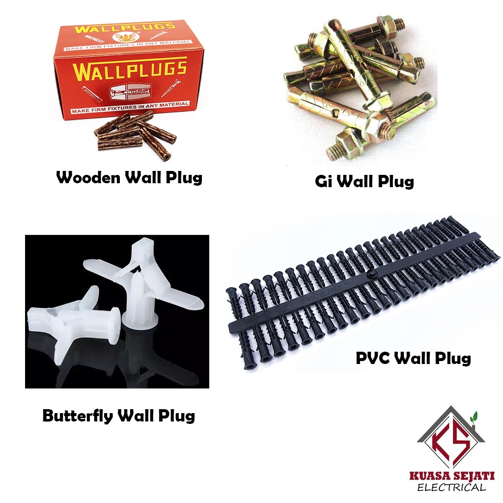 PVC Wall Plug, Sleeve Anchor Metal Wall Plug 5/16" 10mm & 3/8" 12mm ...