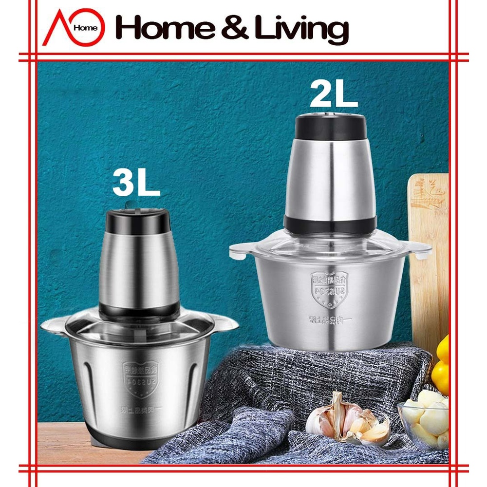 AO Home Stainless Steel Mini Mixer & Blender 2L Pengisar Daging Food ...