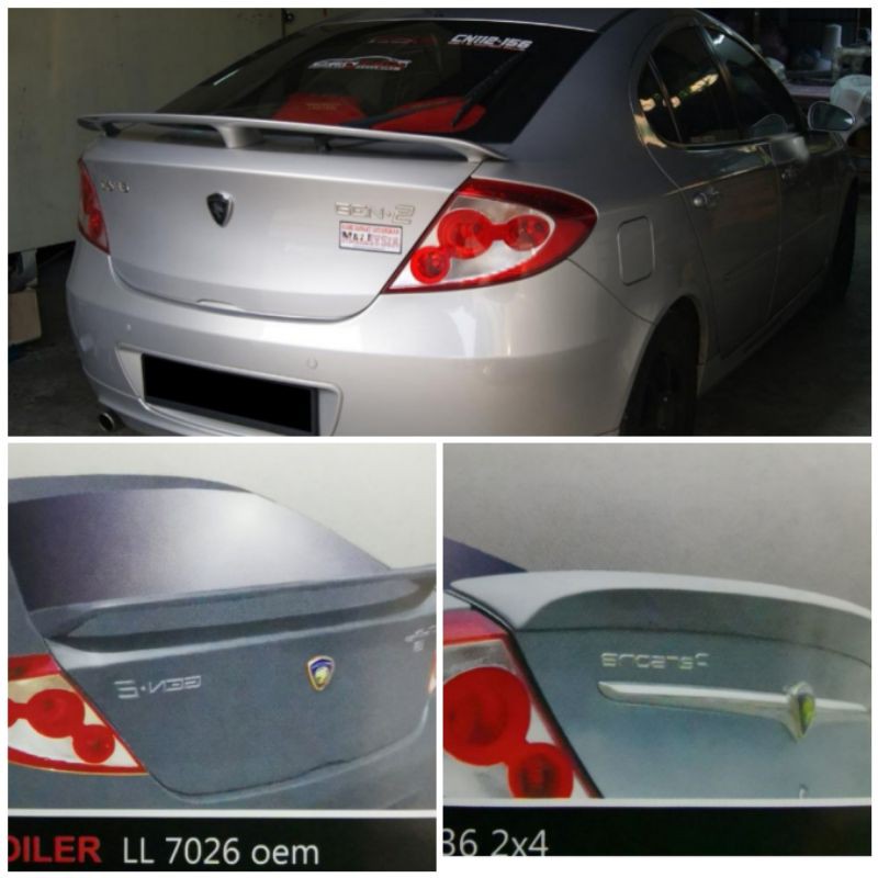 Gen 2 Spoiler (LL7026 LL697 OEM, LL7136 2x4, LL7225 CPS) Fibreglass without paint | Shopee Malaysia