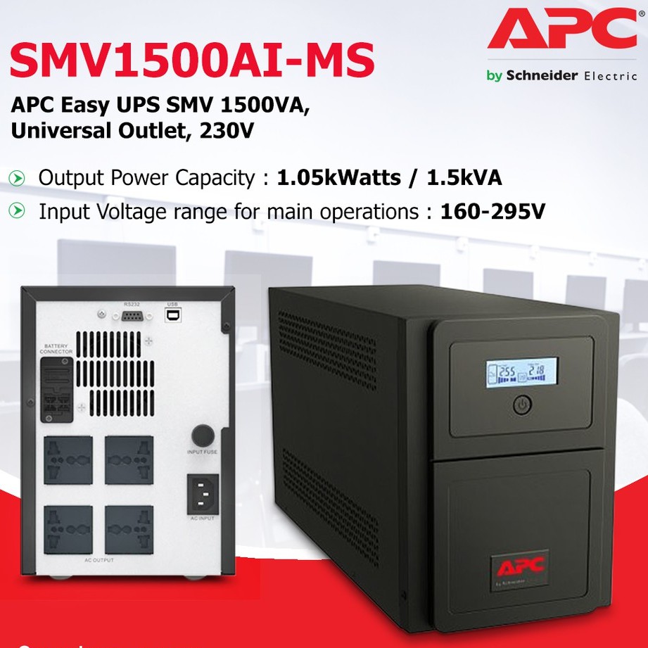 APC Easy UPS SMV3000AI MS SMV2000AI SMV1500AI SMV1000AI SM750AI Universal Outlet | Shopee Malaysia