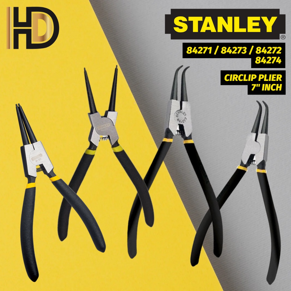 STANLEY 175MM Circlip Pliers / External Straight + Bent Internal + Straight Int + Bent Int ...