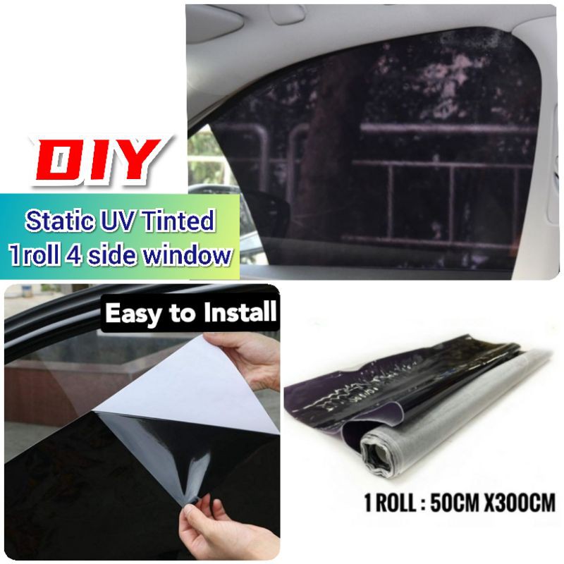 Premium 5% VLT Magic Tinted 95% Dark Car home window Vinyl Film DIY UV ...