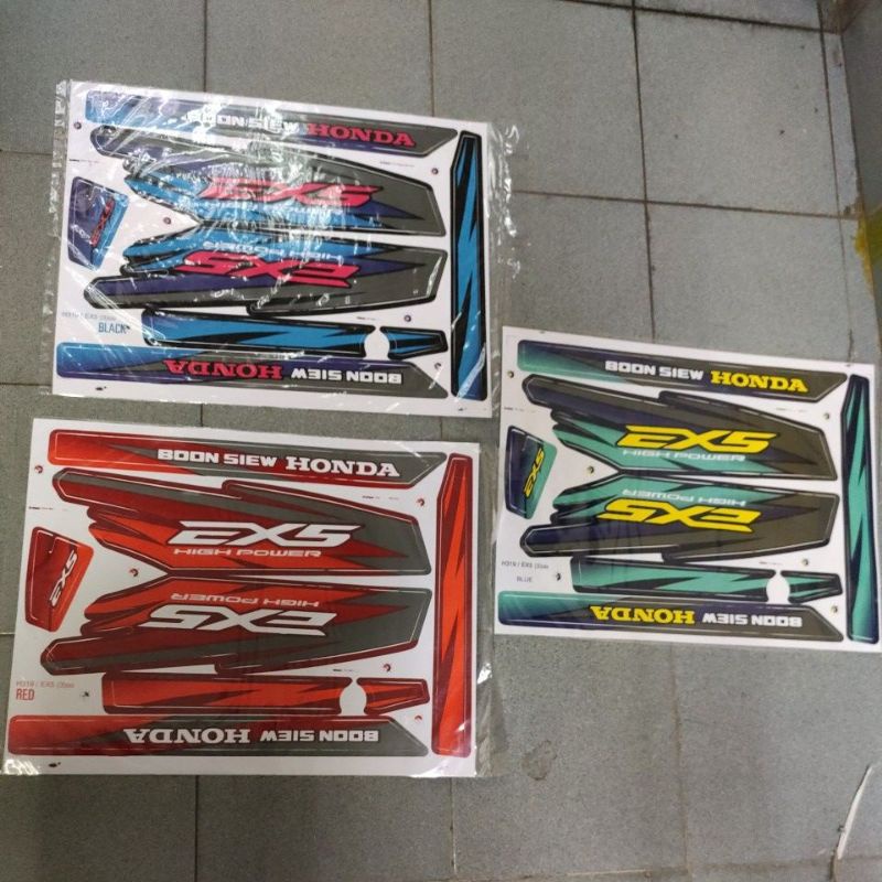 Stiker sticker body stripe cover set (3) honda ex5 lama ex5 high power | Shopee Malaysia