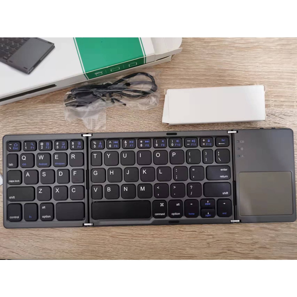 [Ready Stock] Foldable Bluetooth Keyboard With Touchpad | Shopee Malaysia