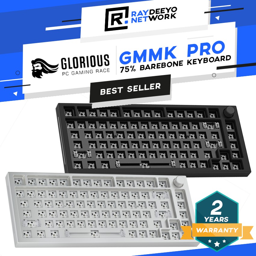 Glorious GMMK Pro 75% Pre-Built Full Set RGB Keyboard [Ultra Premium ...