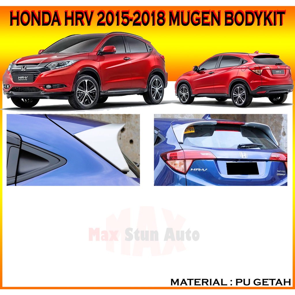 HONDA HRV 2015-2018 MUGEN STYLE FULLSET BODYKIT (MG) PU GETAH BUMPER ...