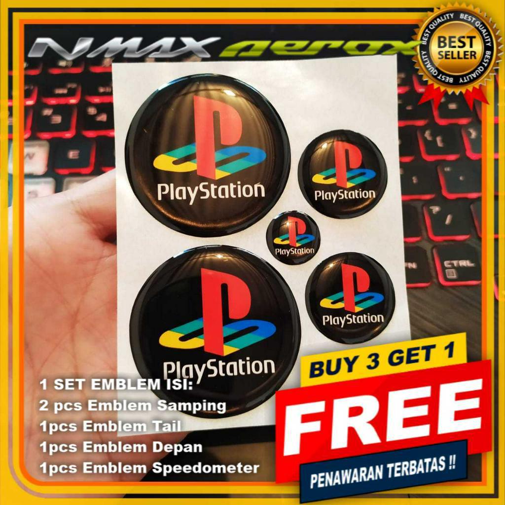 ANTI-YELLOW QUALITY NMAX MOTORCYCLE embossed PLAYSTATION SET STICKERS ...
