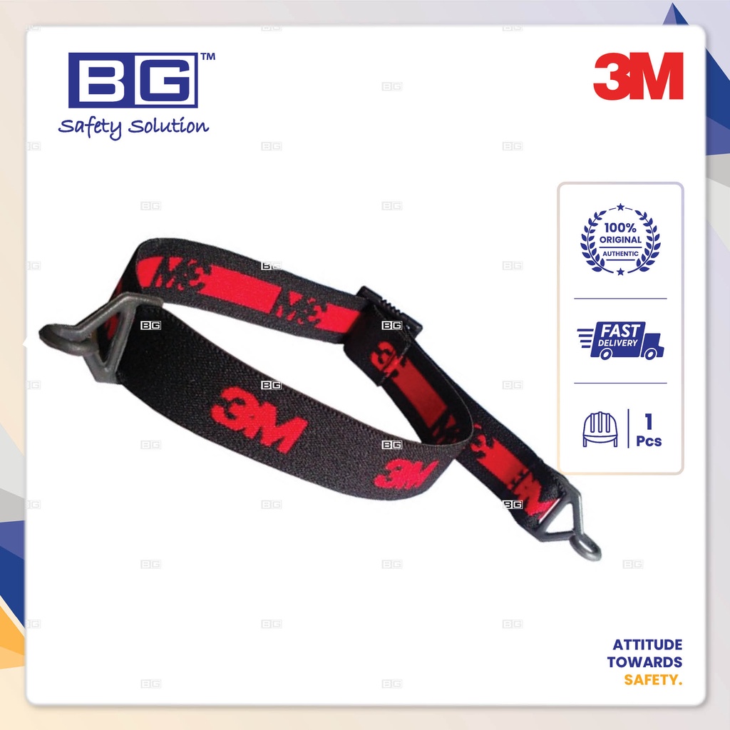 (1 Pcs) 3M 1990 Chin Strap used with 3M hard hats/2 point helmet strap ...