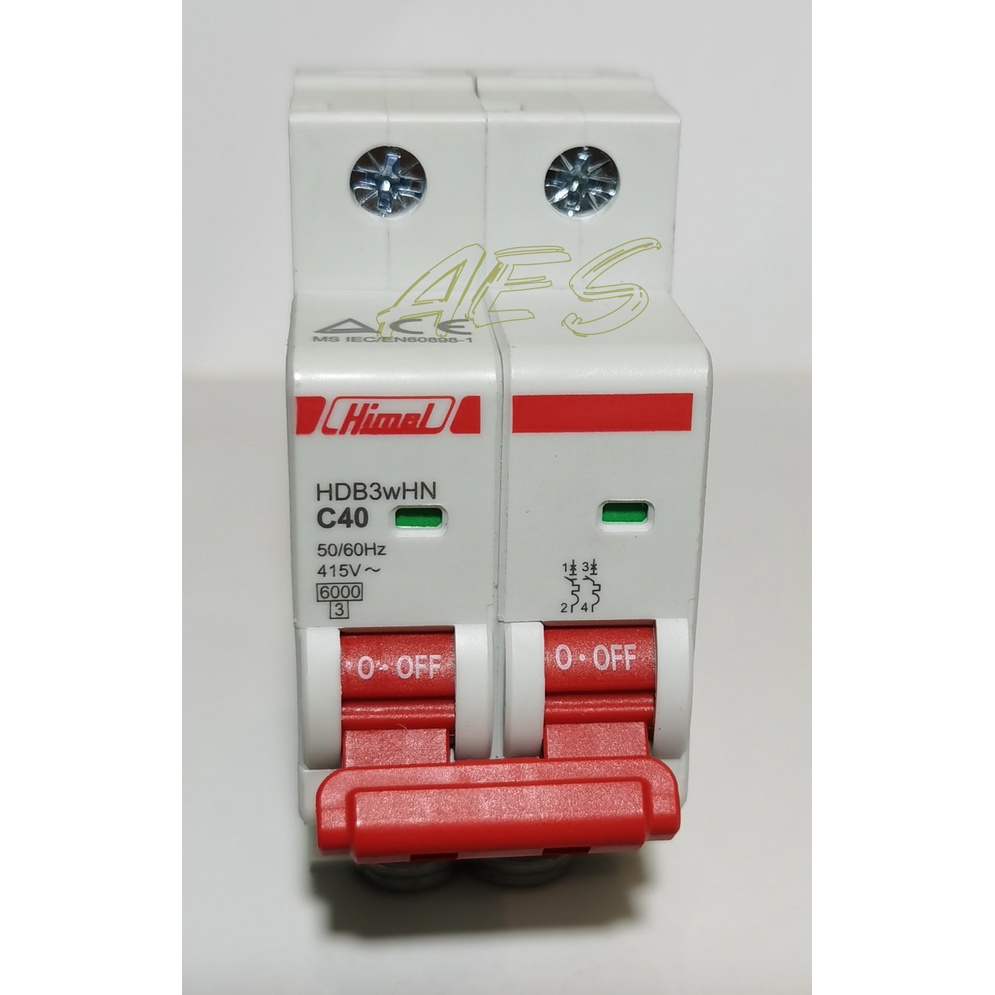 HIMEL MINIATURE CIRCUIT BREAKER MCB HDB3wHN 6A 10A 16A 20A 32A 40A 63A 6kA 1 Pole 2 Pole 3Pole ...