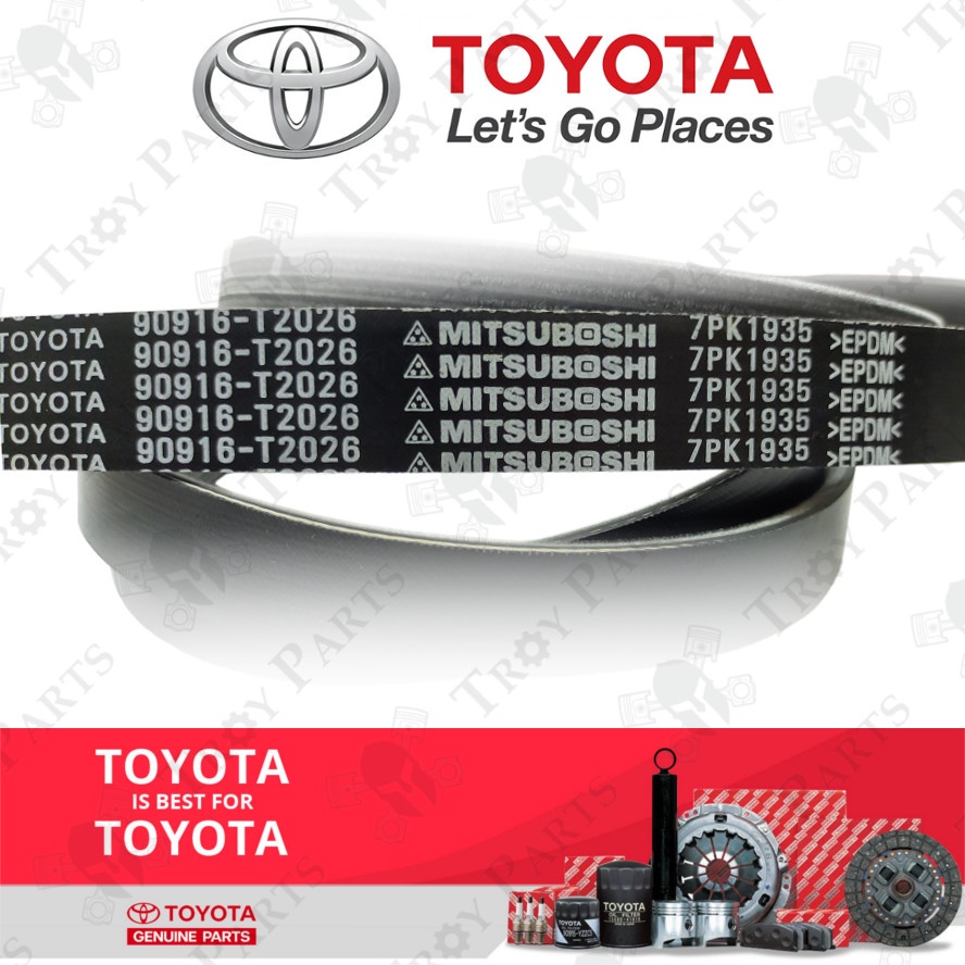 Original Toyota Fan Belt 90916-T2026 / 90916-02599 Camry ACV40 Estima ...