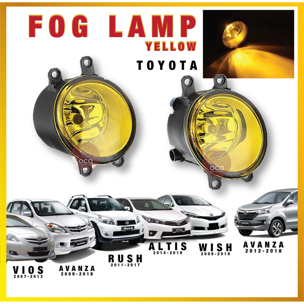 Toyota Universal Car Fog Light / Fog Lamp OEM Fit 2 Pcs for Toyota Vios ...