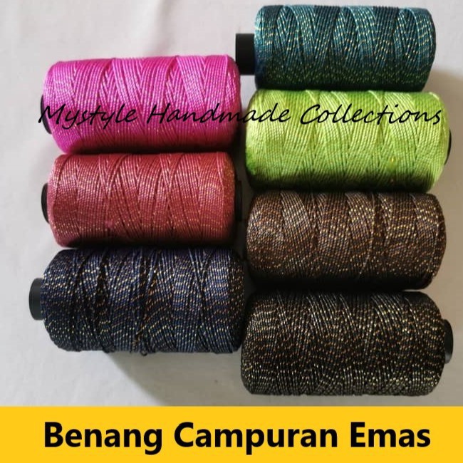 Benang Nylon Crochet Yarn Nylon Crochet Bag Hat Shoes Mixed Gold Benang ...