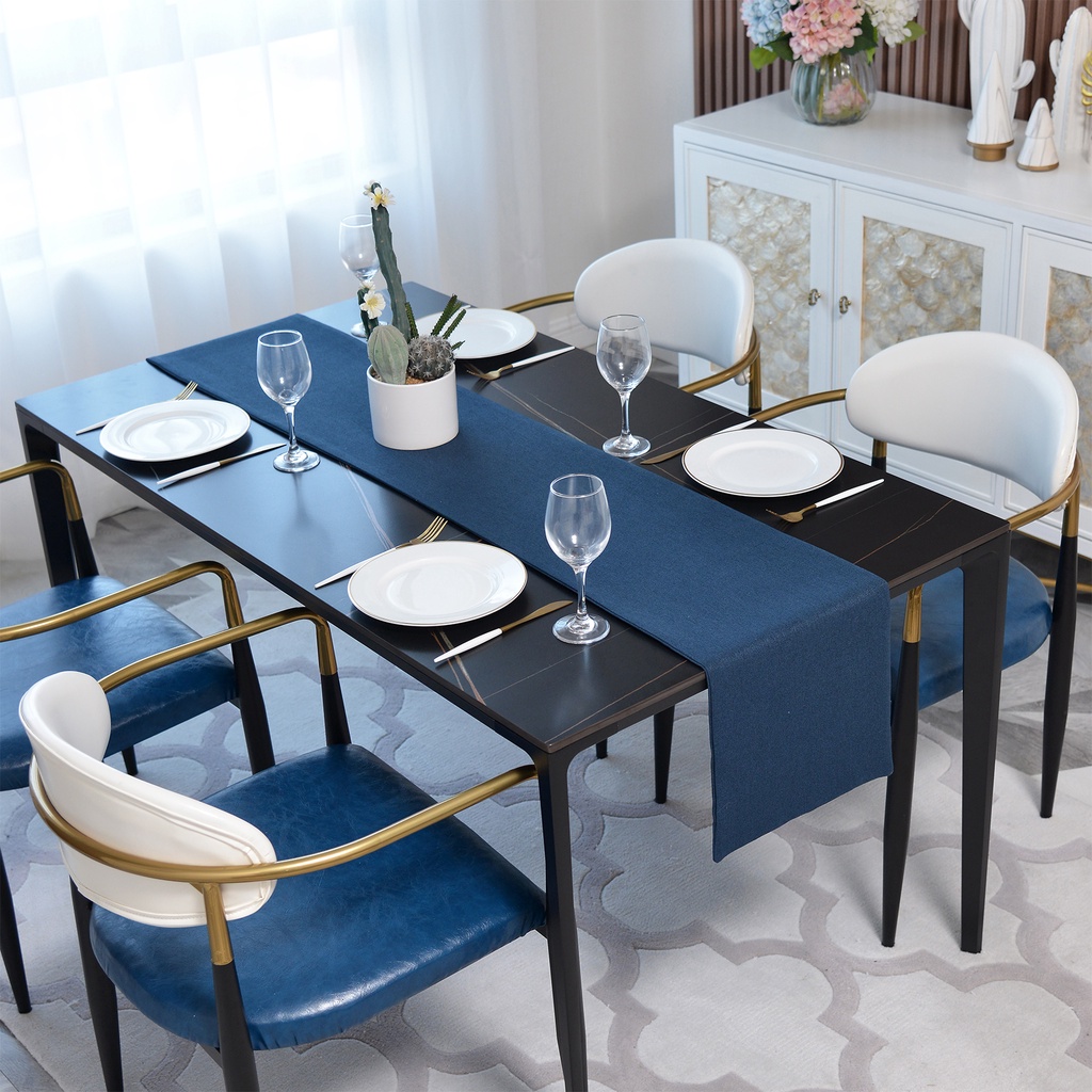 Linen Textured Table Runners Handmade Natural Solid Kitchen Table ...