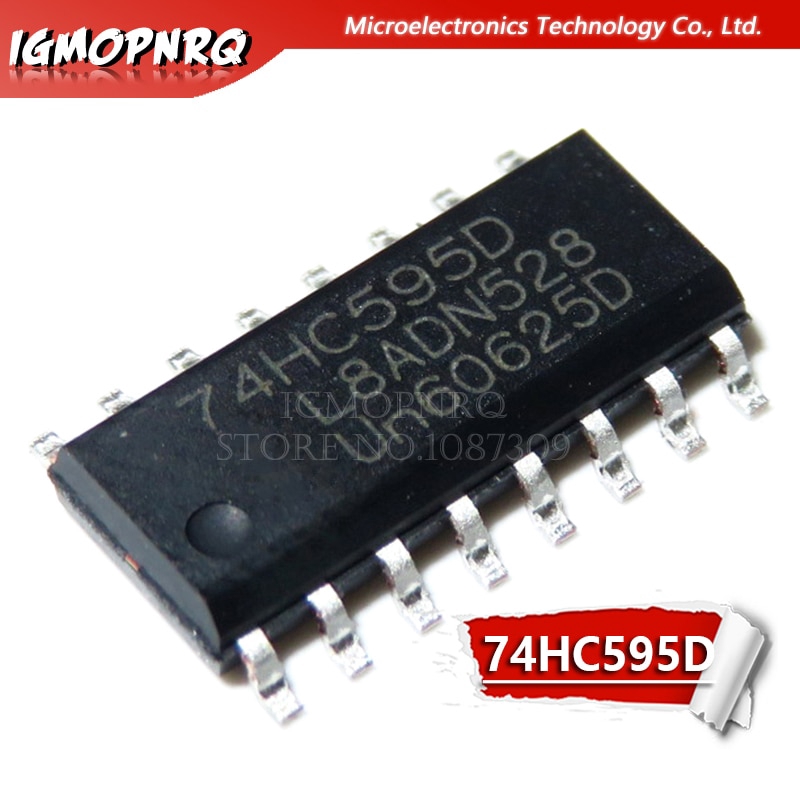 100pcs free shipping 74HC595D 74HC595 SOP-16 Counter Shift Registers 8bit Shiftr new original ...
