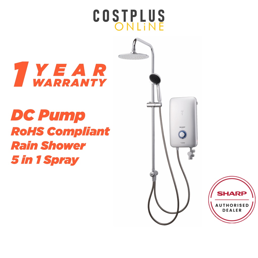 Sharp WHP315RN Water Heater With Pump Rain Shower Hot Shower DC Pump ...