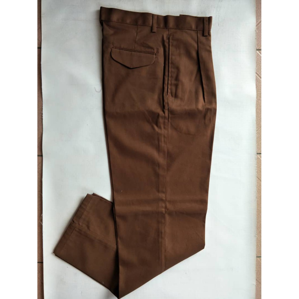 Seluar Panjang Sekolah Menengah Coklat /School Uniform MRSM Brown Long ...