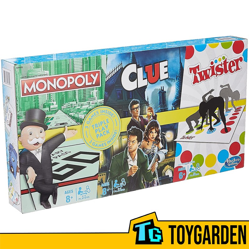 Hasbro Classic Family Game Set: Monopoly, Clue & Twister | Shopee Malaysia