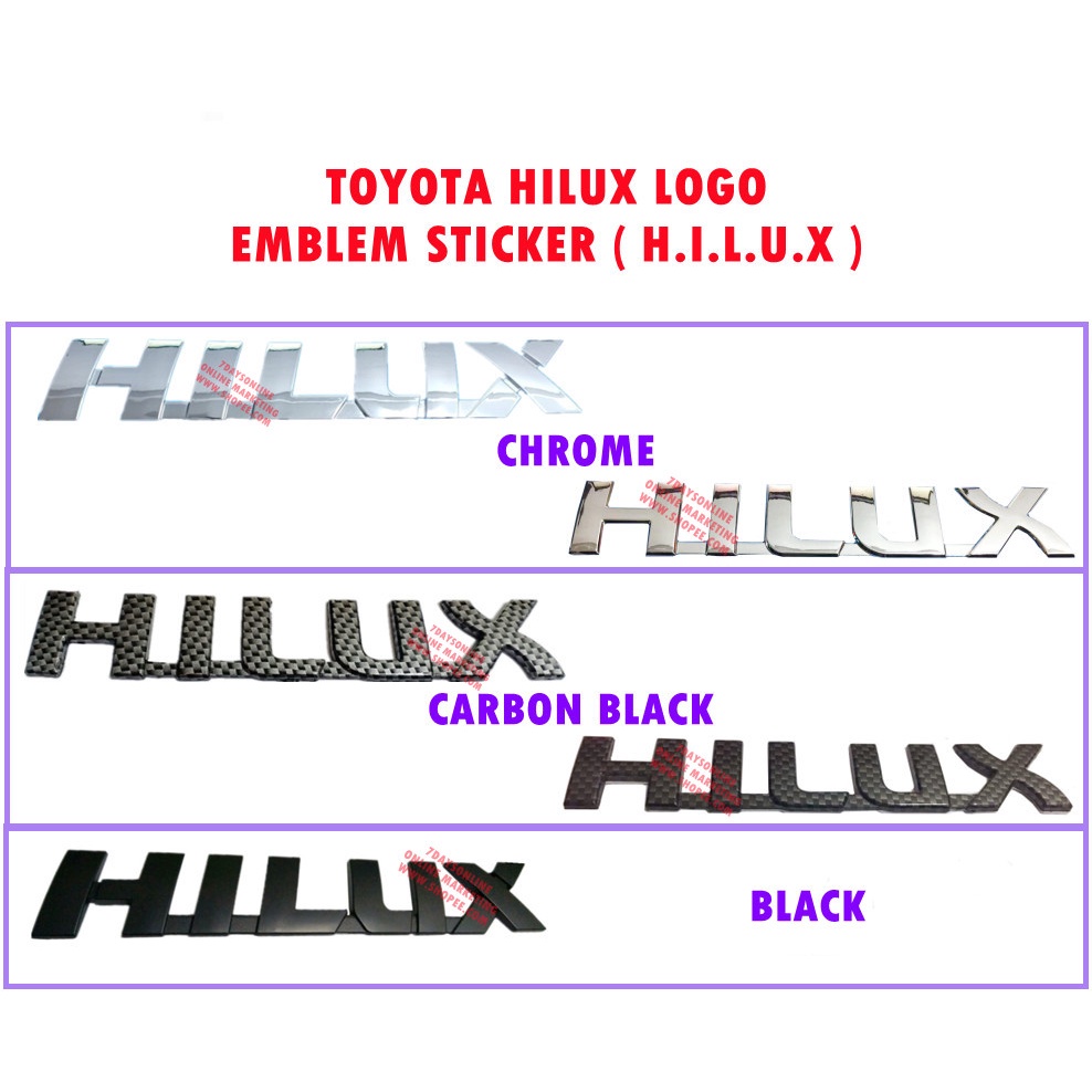 TOYOTA HILUX LOGO EMBLEM STICKER | Shopee Malaysia