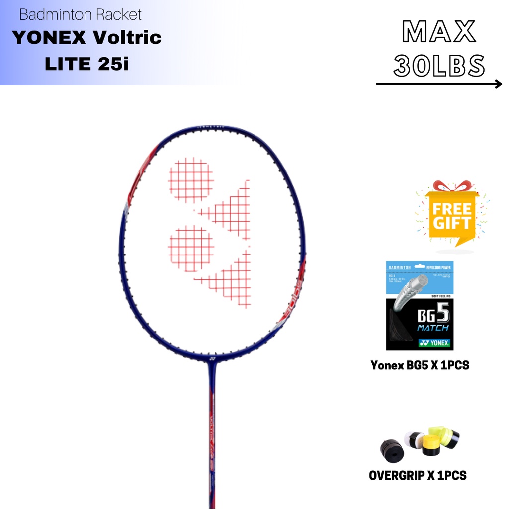 Yonex Badminton Racket Voltric Lite 25i [Free String & Grip] | Shopee ...