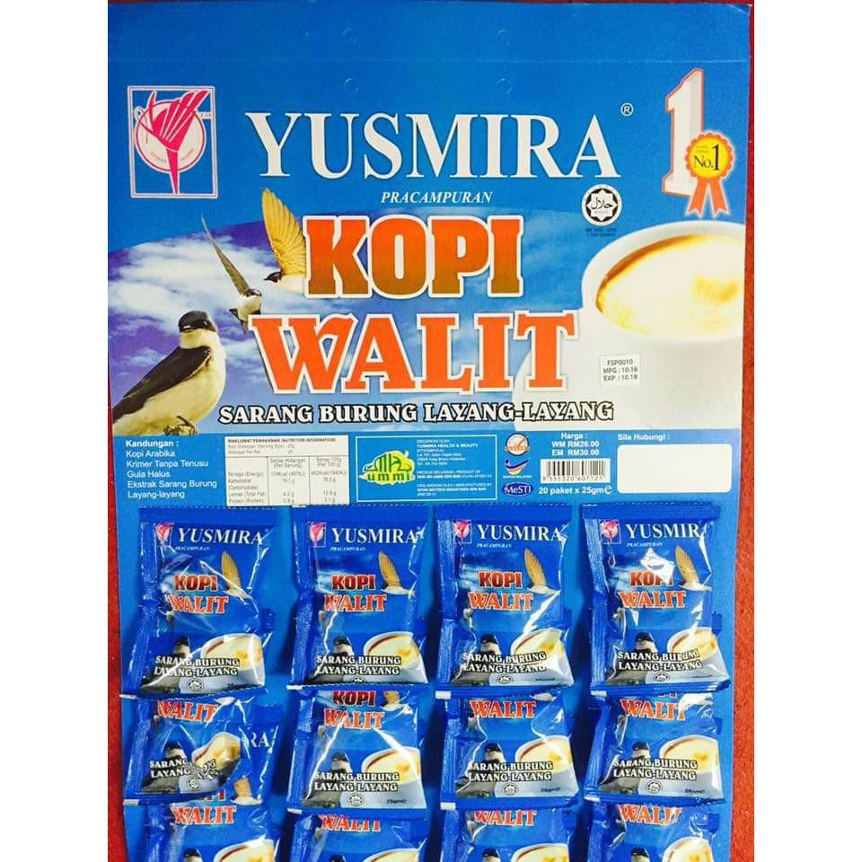 Yusmira Kopi Walit Sarang Burung Layang-Layang (Papan) | Shopee Malaysia