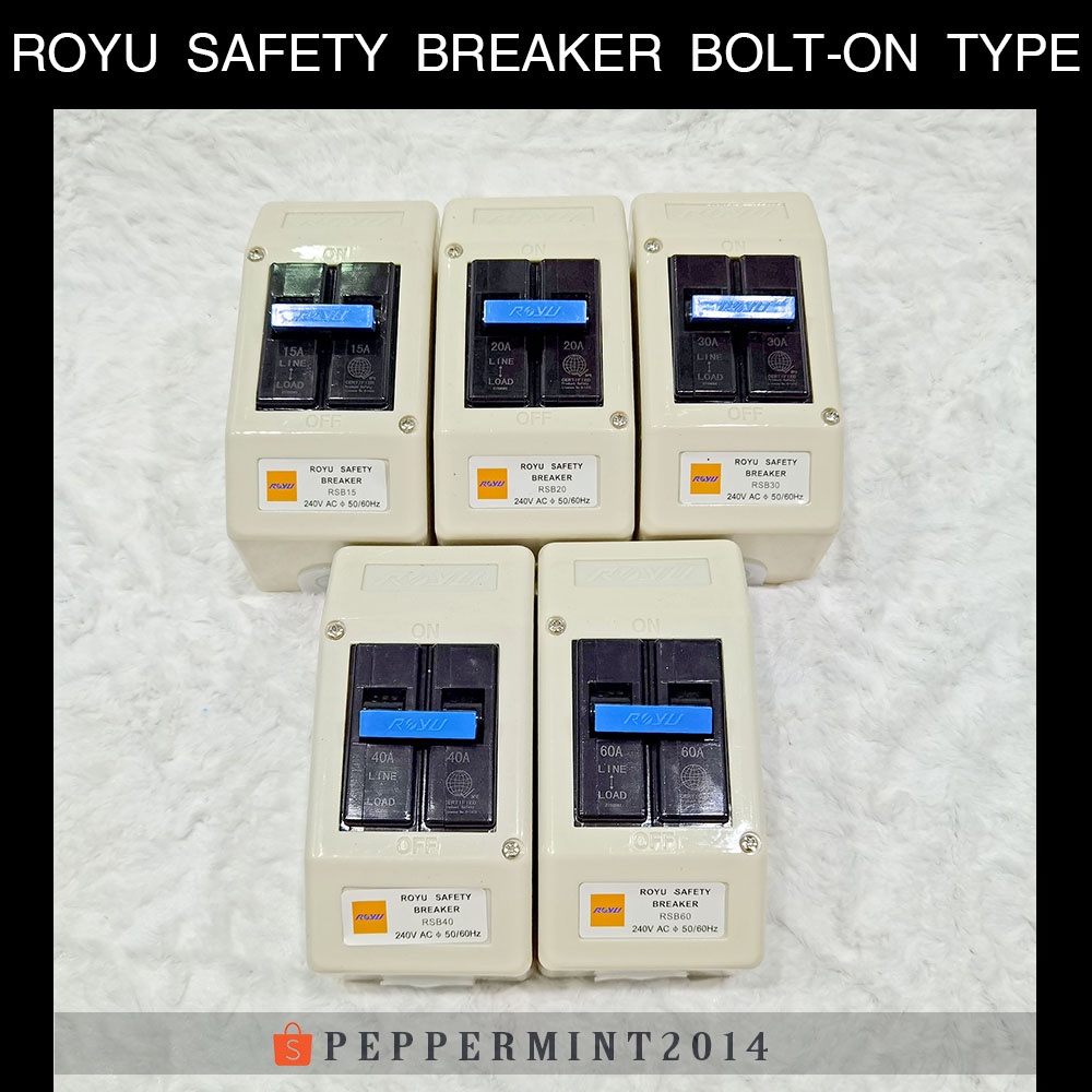 Royu Safety Breaker Screw Type Terminal 15A 20A 30A 40A 60A Disconnect ...