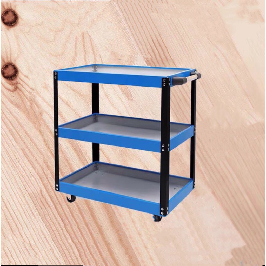 Comes 3 Layer Steel Service Tool Trolley Blue White Barang Garaj ...