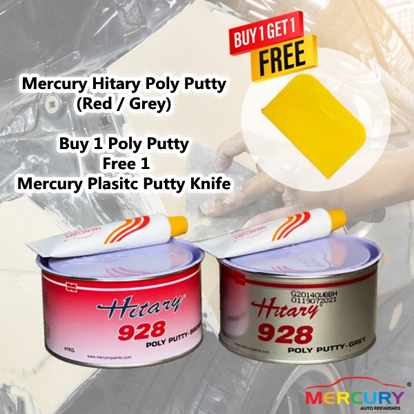 Mercury HITARY 928 PUTTY with Hardener 1KG (Simen Kereta) Buy 1 Get 1 ...