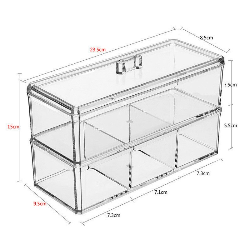 Stationary Organizer Storage Box Divider Home Office Desk Multi Layer ...