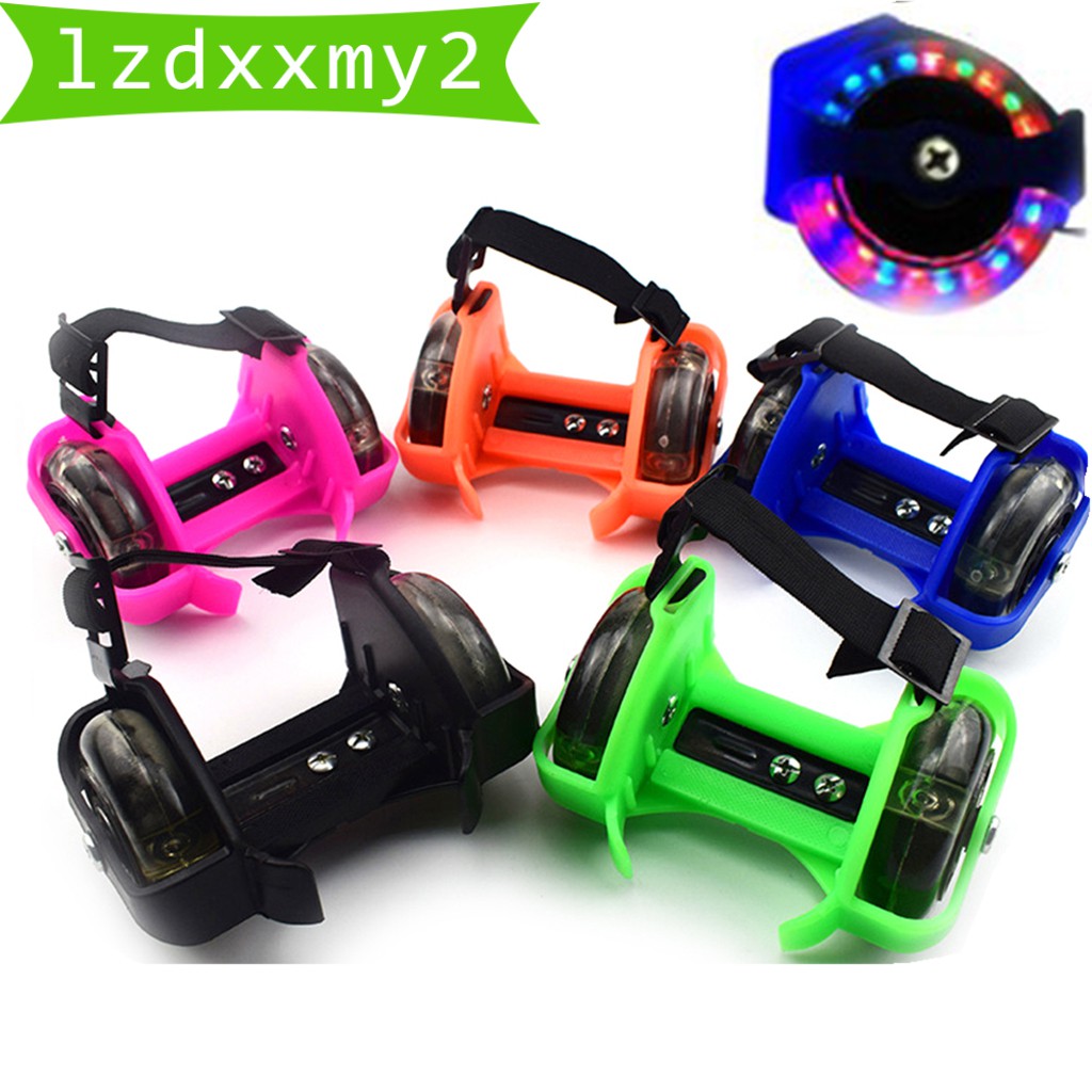 Newest Portable Flashy Rollers Light Heel Skates Roller Adjustable ...