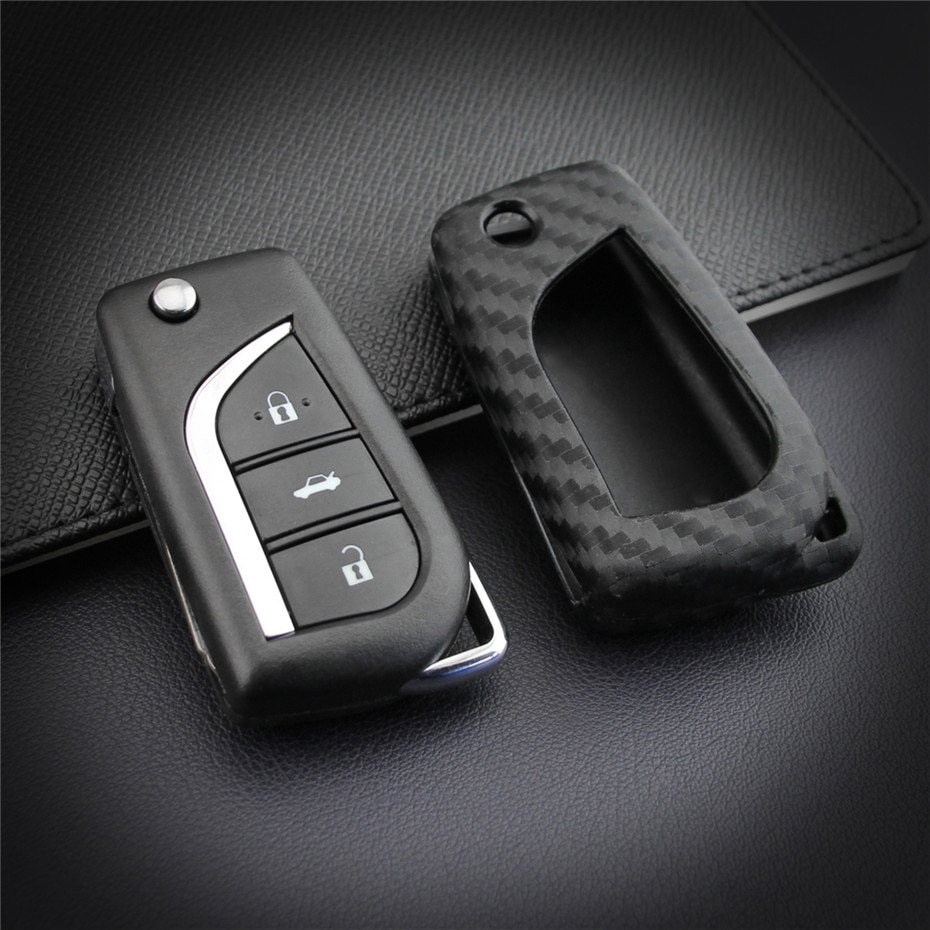 Hot Silica Gel Car Key Case Cover For Toyota yaris hilux vellfire 2010 ...