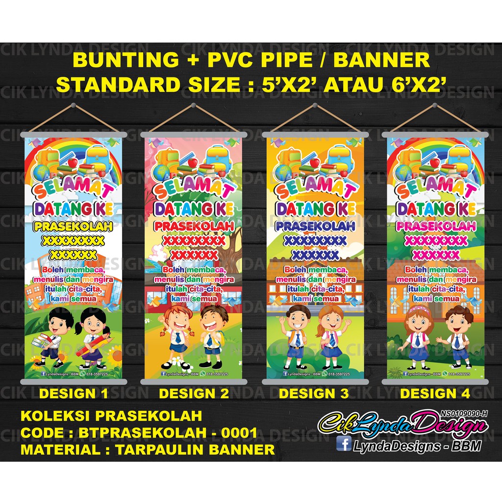 PRE-ORDER - BUNTING + PVC PIPE - SLMT DTG KE PRASEKOLAH | Shopee Malaysia