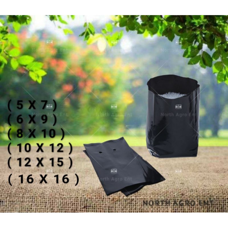Polybag Hitam / UV Protection / Bag Fertigasi / Nursery Plantation Bag ...
