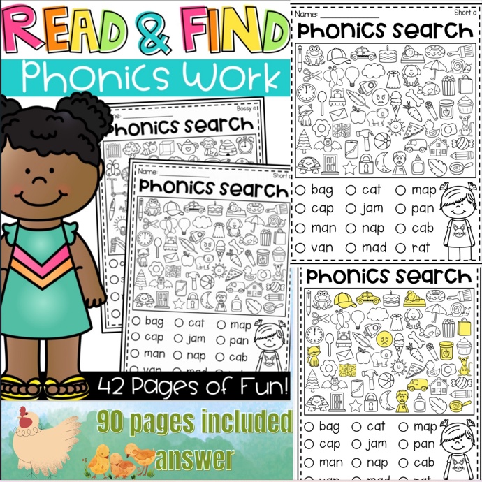 E4 Read and Find I Spy Phonics Worksheet Printable (PDF) | Shopee Malaysia