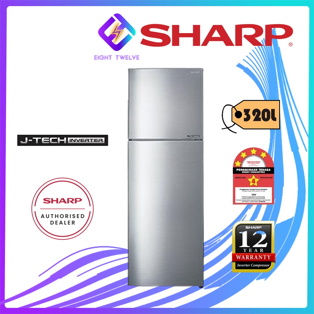 SHARP FRIDGE SJ326MSS 320L INVERTER PETI AIS | Shopee Malaysia