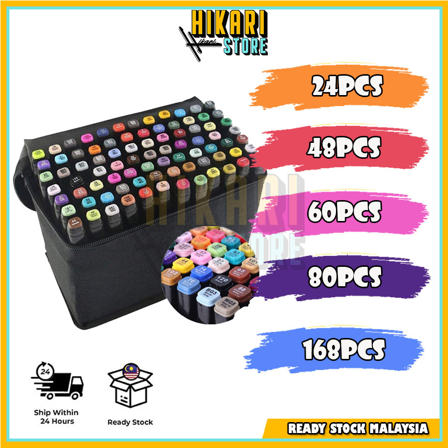 【HIKARI】 Touch Art Markers Brush Pen Warna Drawing Art Supplies marker ...