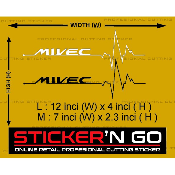 STICKER CUTTING CUSTOM MIVEC DESIGN | Shopee Malaysia
