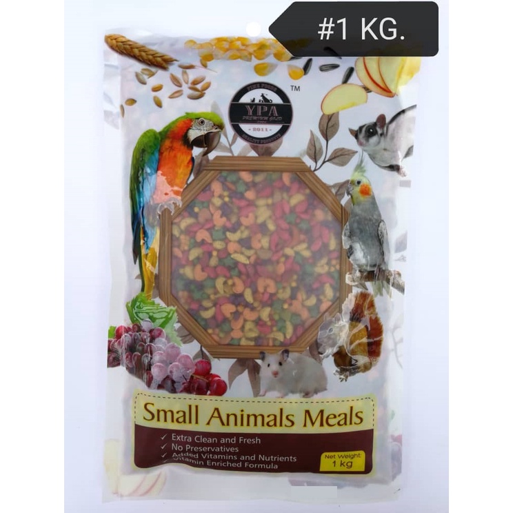 YPA Small Animals Meals 1kg Sugar Glider Bird Hamster Food Feed Parrot ...