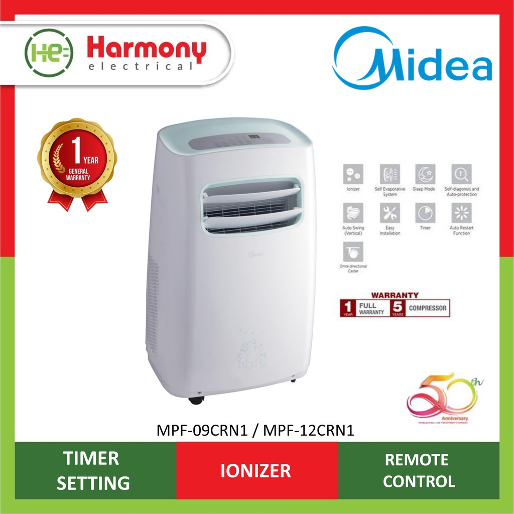 (Limited Units) MIDEA 1.5HP Portable Aircond MPF-12CRN1 Air Conditioner ...