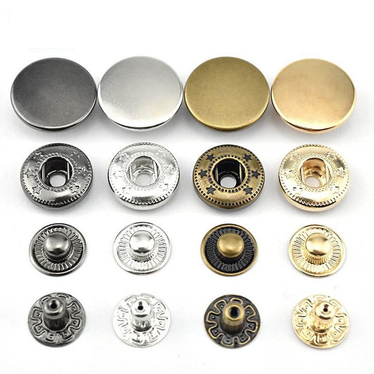 50sets Multi-Size/Color Metal Snap Fasteners Press Studs Snaps Button ...