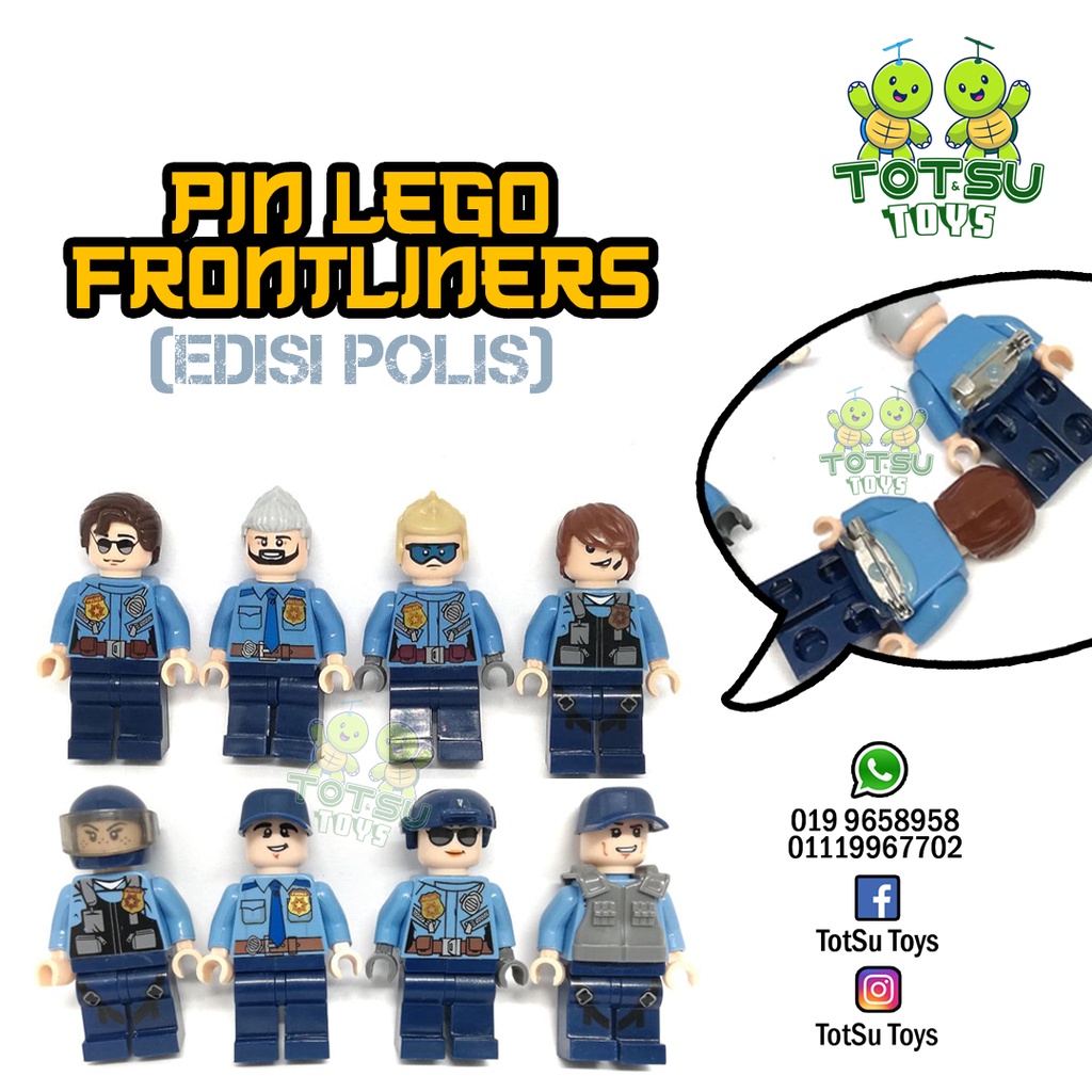 Pin Lego Frontliners (Edisi Polis) | Shopee Malaysia