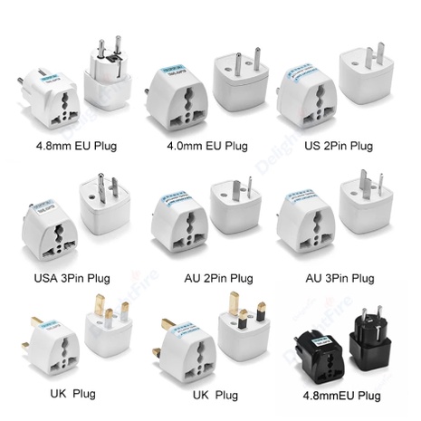 Universal Kr American European AU EU To US UK Power Plug Adapter USA Israel Brazil Travel ...