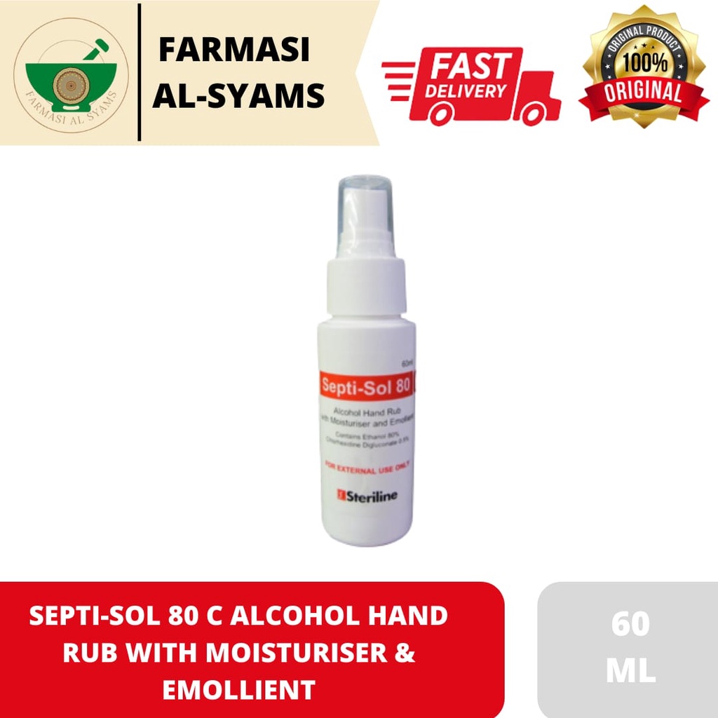 Septi-Sol 80 Alcohol Sanitizer Spray 60ml (Hand and Surface) | Shopee ...