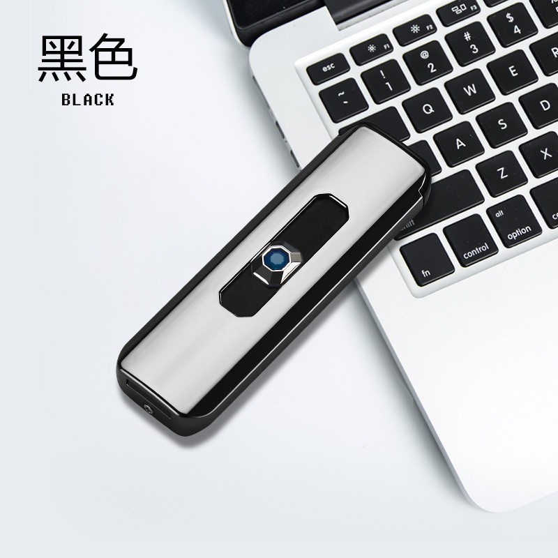 CJZ (READY STOCK) USB push-button rechargeable lighter (BLACK) | Shopee ...