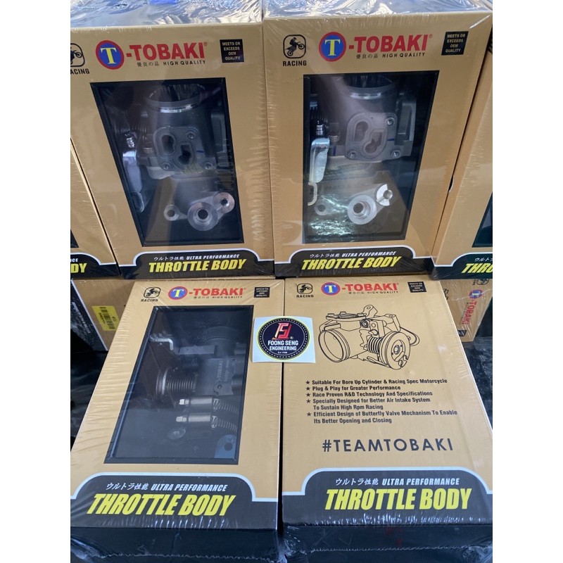 RS150 / SYM VF3I / SRL 115 FI 26MM 28MM 30MM 32MM 34MM 36MM 38MM THROTTLE BODY TB COMP TOBAKI ...