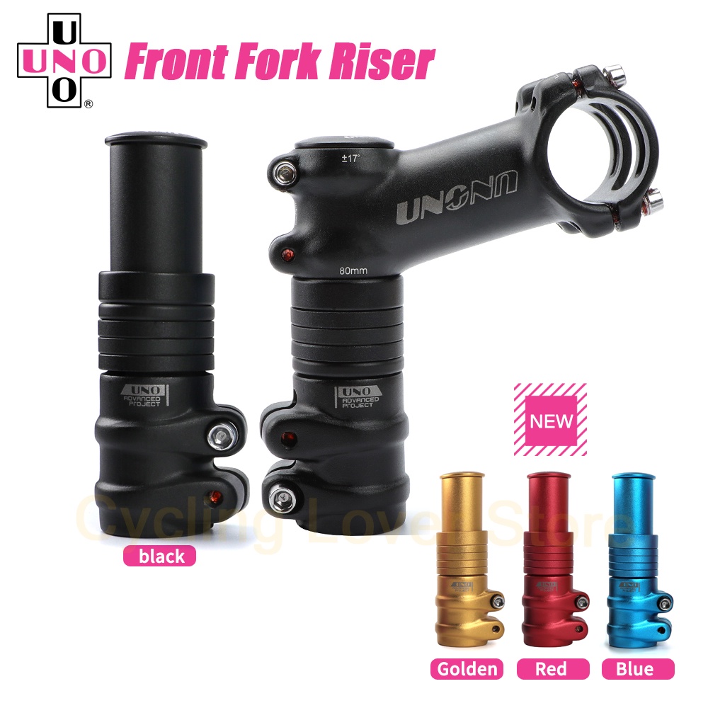 NEW UNO Bicycle Fork Stem Extender 28.6mm 120mm Bike Stem Riser ...