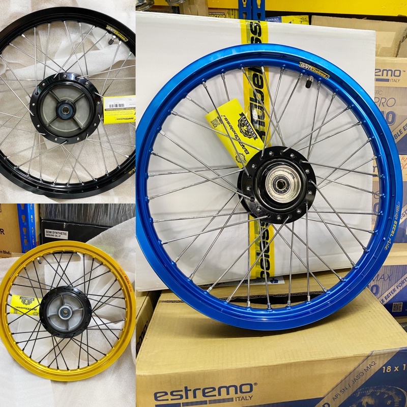 Takasago Excel Asia Tubeless Spocked Wheel short rim Set RXZ 18x1.6 ...